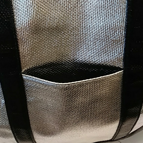 Victoria's Secret | Bags | Newlarge Victorias Secret Metallic Canvas ...